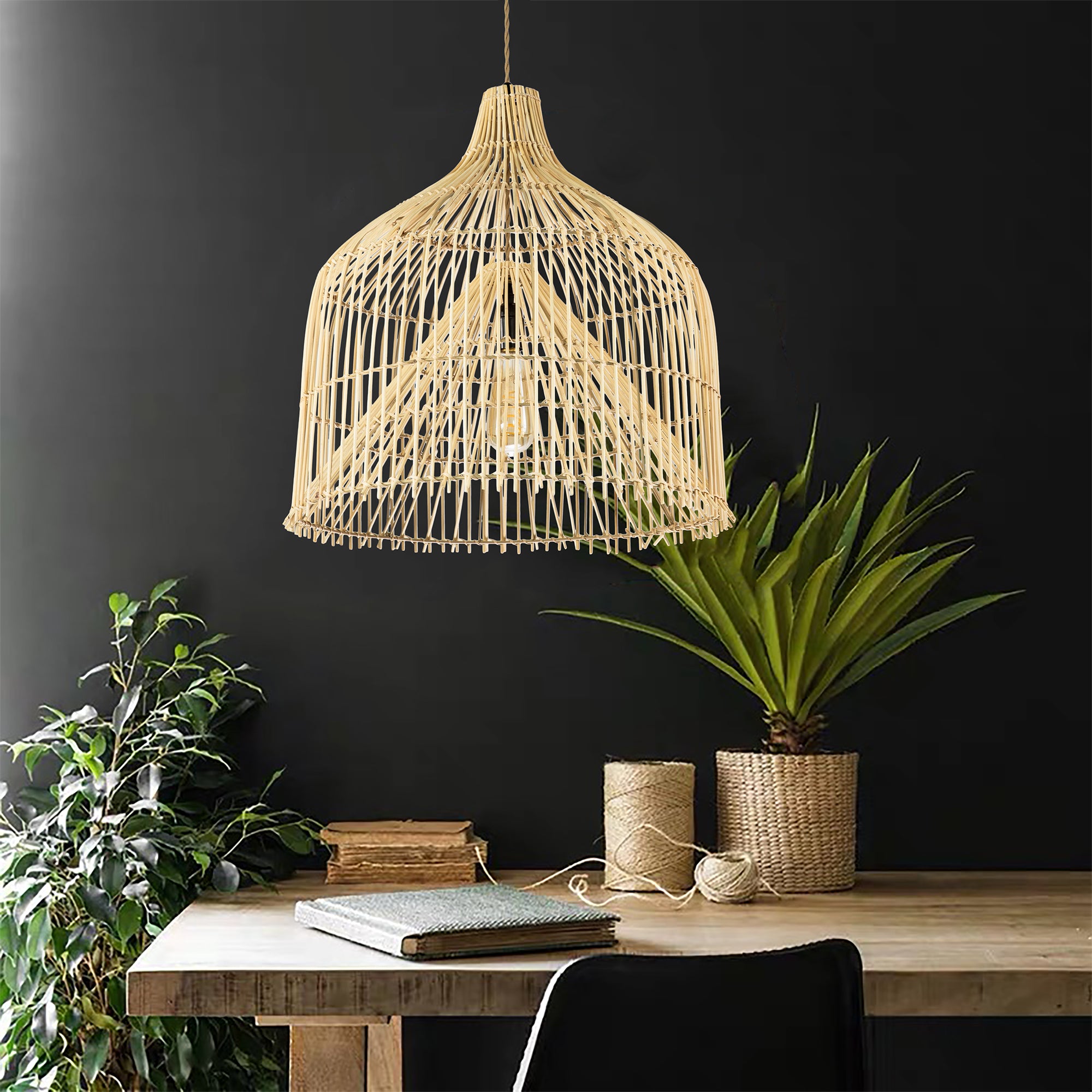 This oversize pendant light bring a natureinspired lighting look to ...